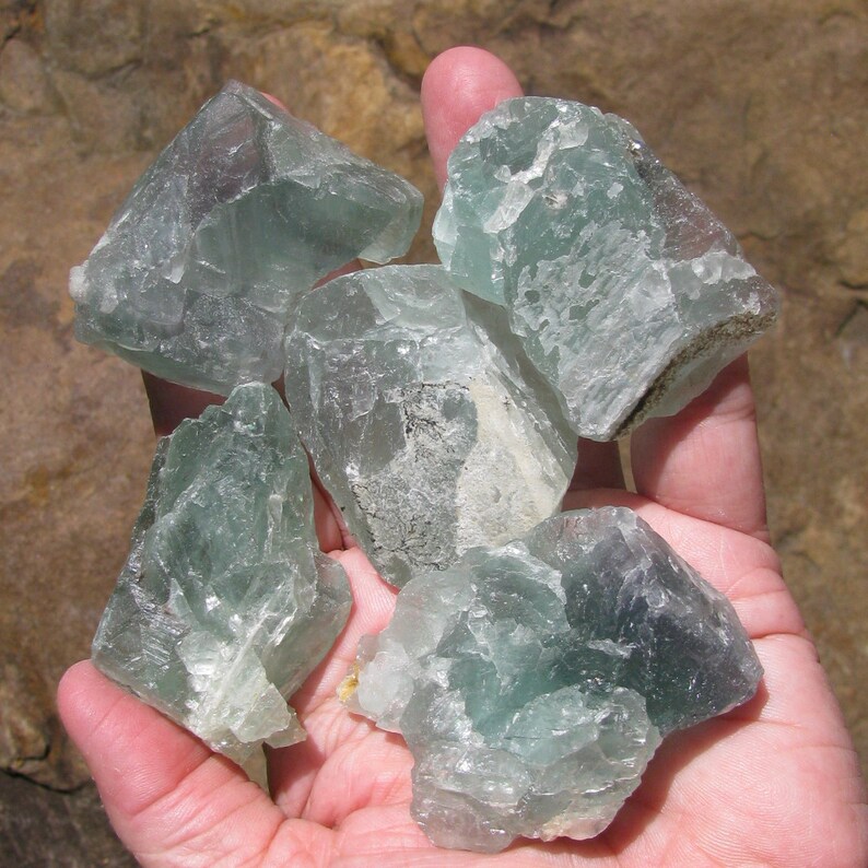Small Green Fluorite Pieces Rough Green Fluorite Chunks - Etsy