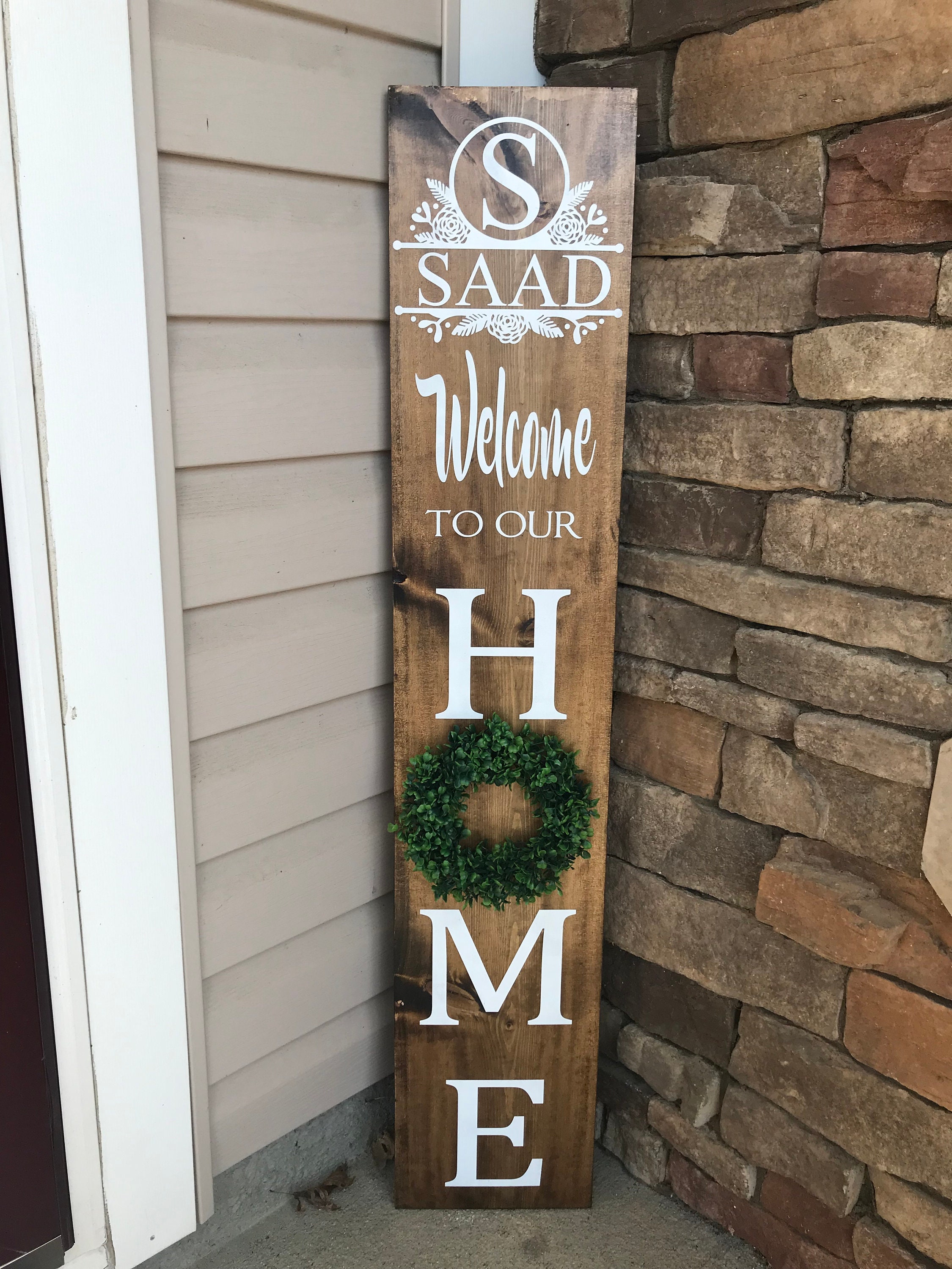 Wall Hangings outdoor porch sign Wreath Welcome porch signs ...