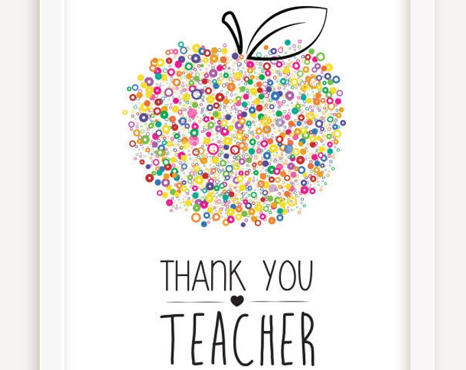 Teacher Appreciation Gift Print, Thank You Teacher, Teacher's Day Gift ...