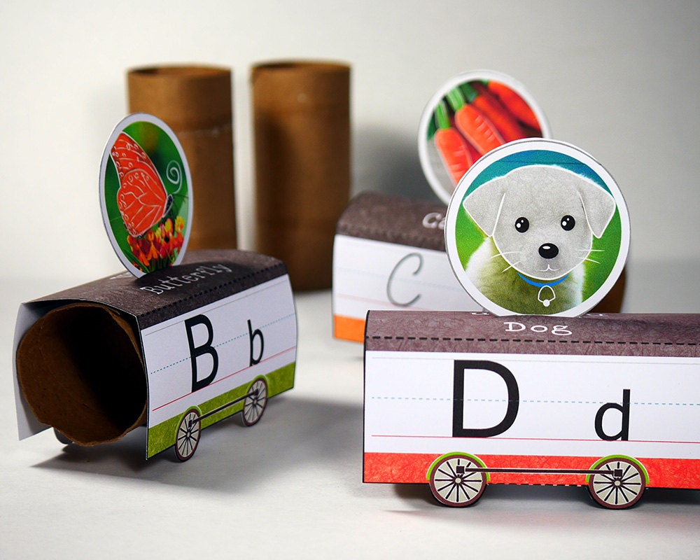 Alphabet Train / Paper Crafts Printable / Montessori Letters ...