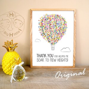 Teacher Appreciation Gift "thank You for Helping Me Soar to New Heights ...
