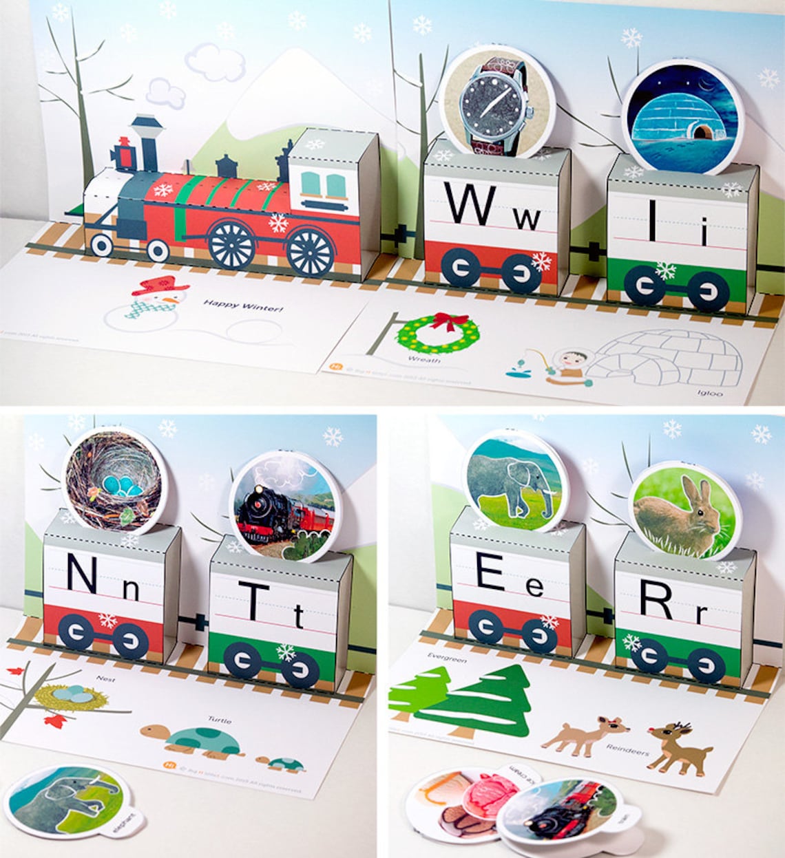 Alphabet Train - Educational Play - Creative Play - Kids Room Decor ...