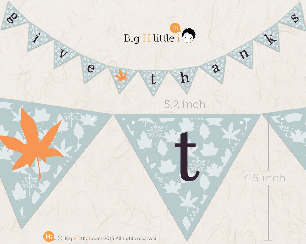 Printable Thanksgiving Banner / GIVE THANKS / Garland / Digital ...