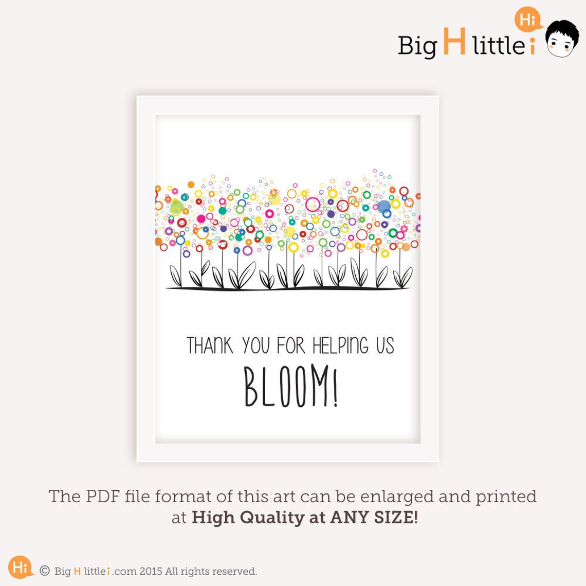 Thank You for Helping Us Bloom! Teacher Appreciation Gift Print ...