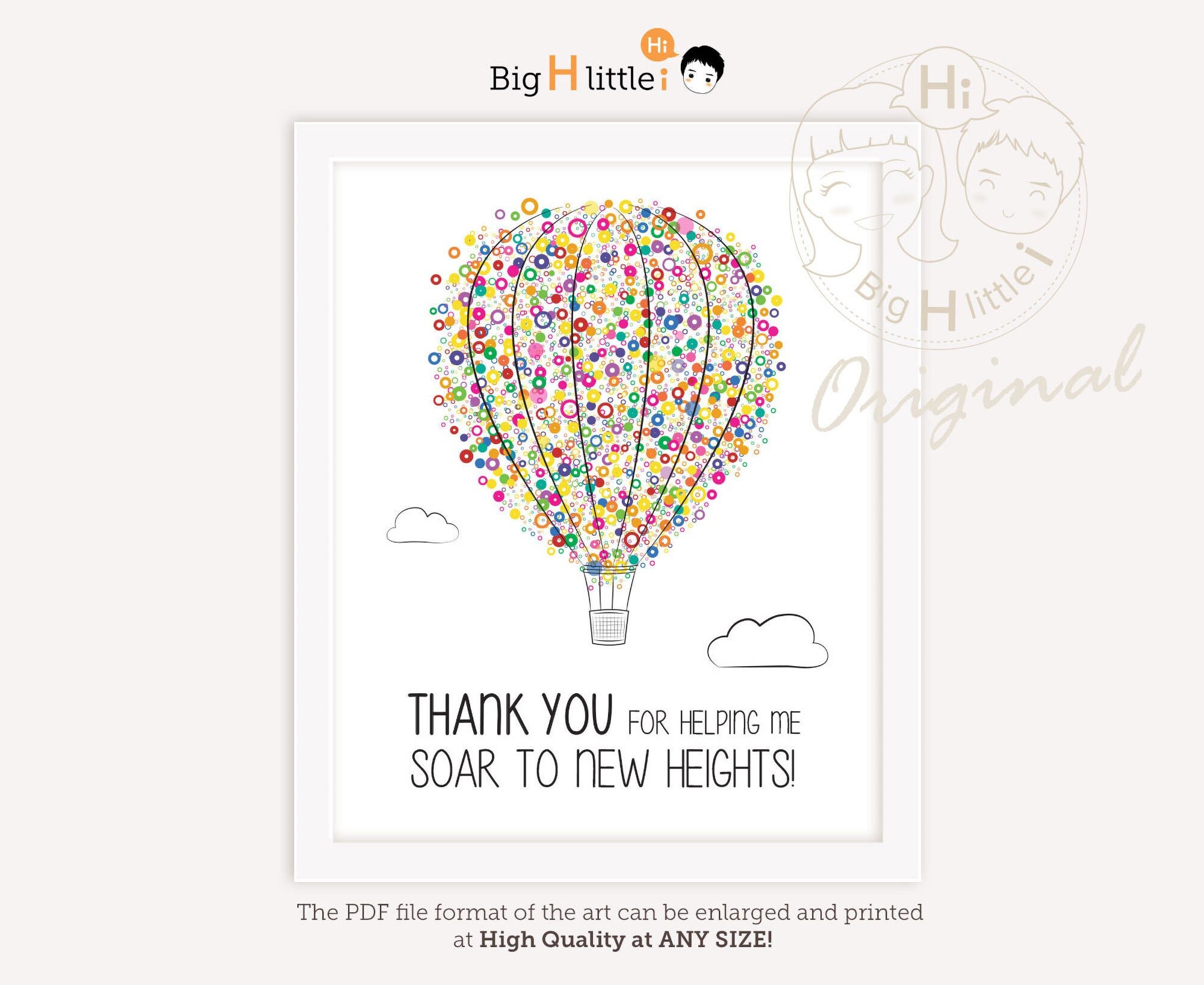 Teacher Appreciation Gift "thank You for Helping Me Soar to New Heights ...