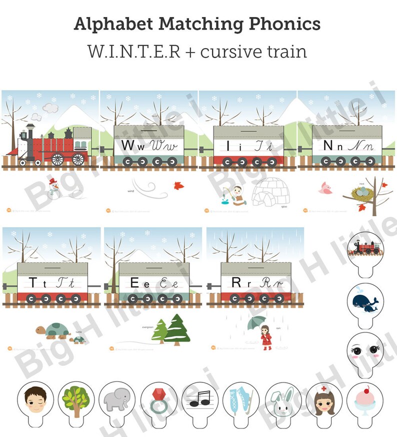 Alphabet Train Educational Play Creative Play Kids Room Decor Learn ...