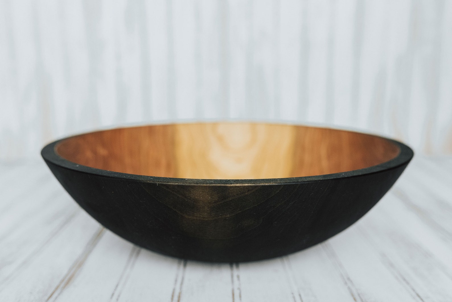 Ebonized Cherry Wood Bowl, Large Salad Bowl, Personalized 15 Inch - Etsy