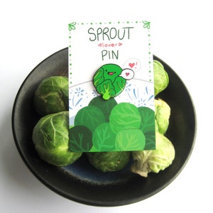 Christmas Brussels Sprout LOVER Enamel Pin - Etsy