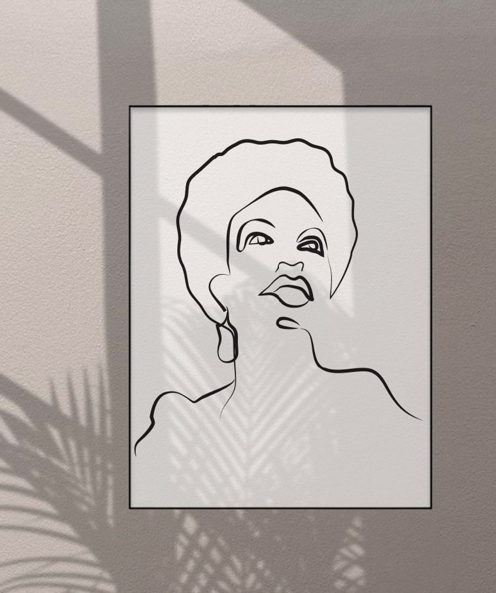 Nina Simone Line Drawing jazz blues and folk music Artist | Etsy