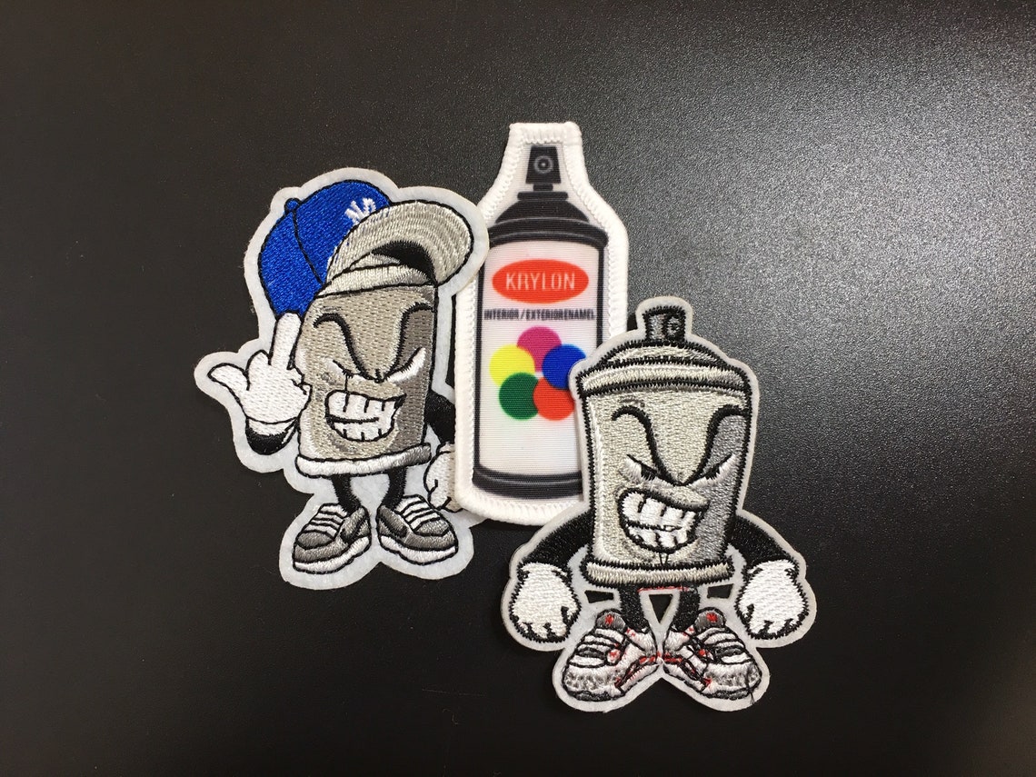 Graffiti patch 3pc urban street graffiti art patches iron on | Etsy