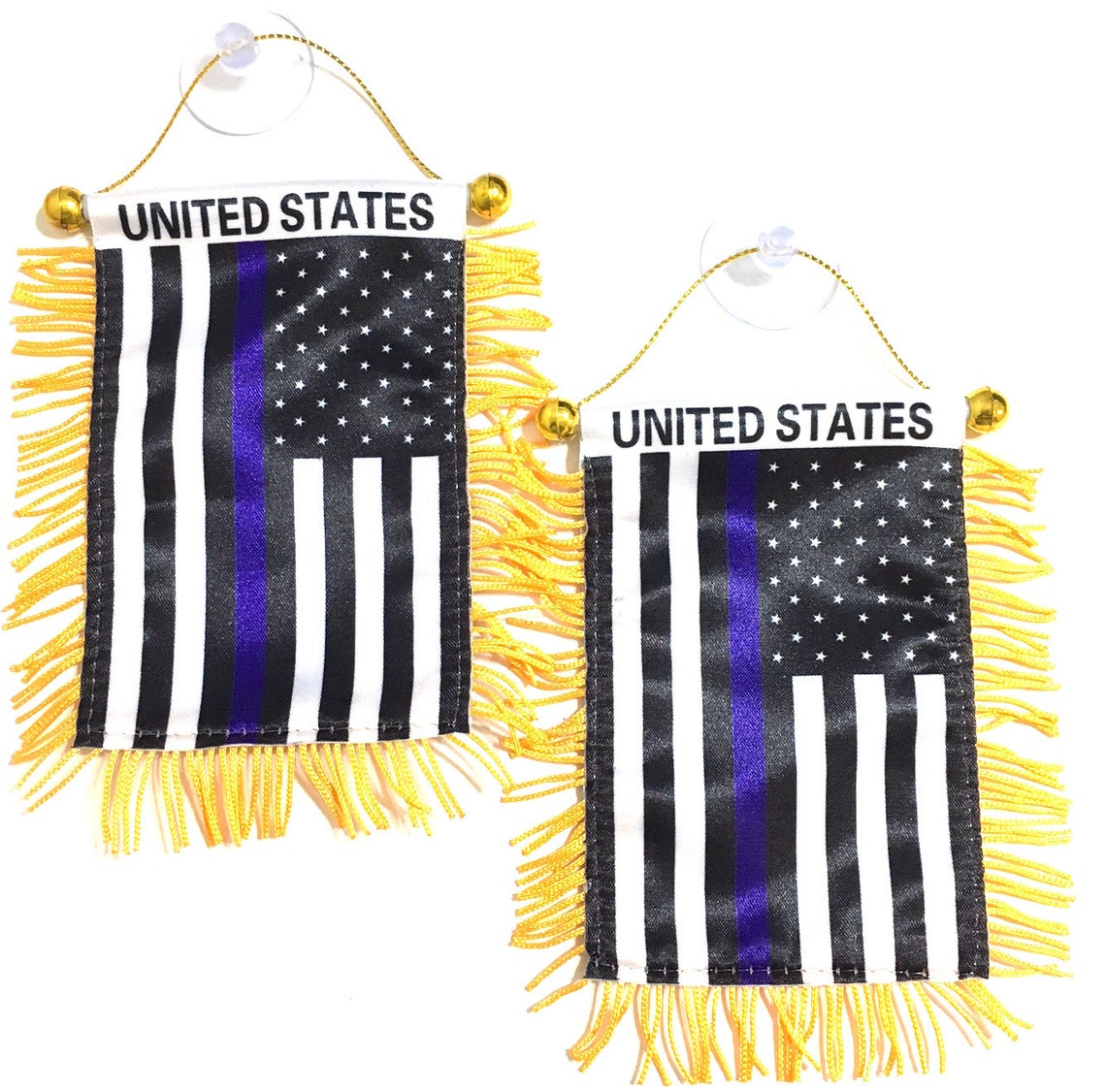 Thin Blue Line Flag American USA Mini Flag for Automobile | Etsy