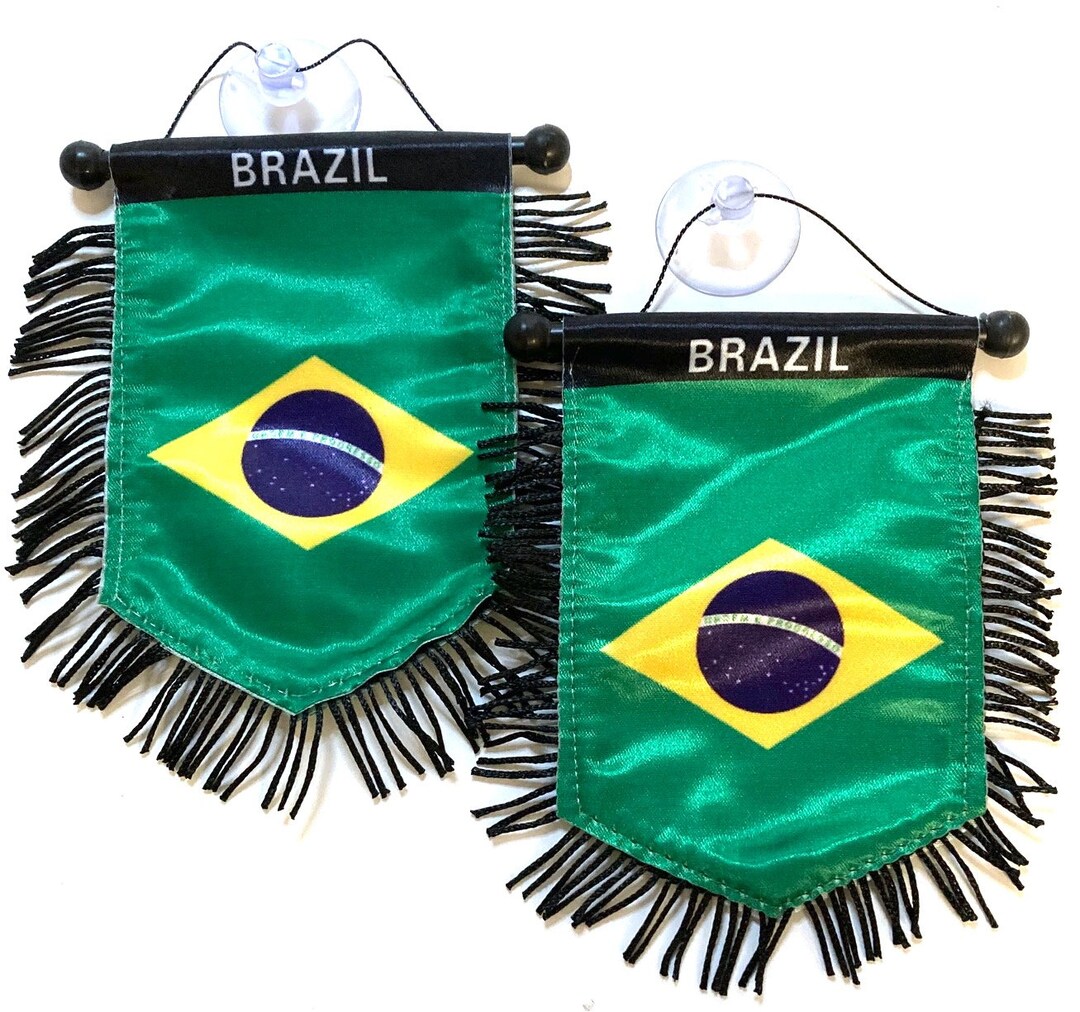 Brazil Flag Small Mini Banners Car Accessories Home Decoration Window ...