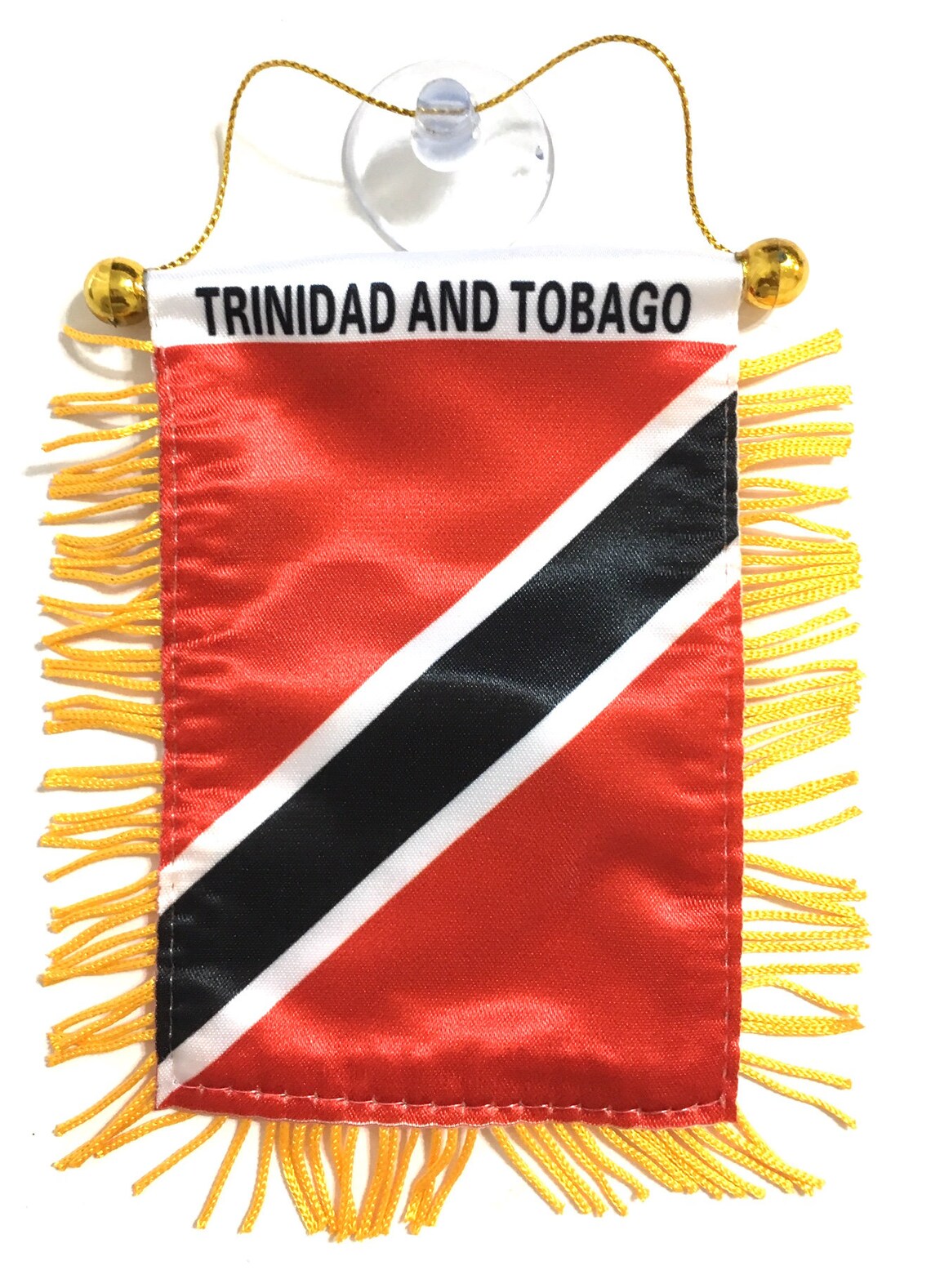 Trinidad Tobago Flag small mini banner Quality Stick Glass | Etsy