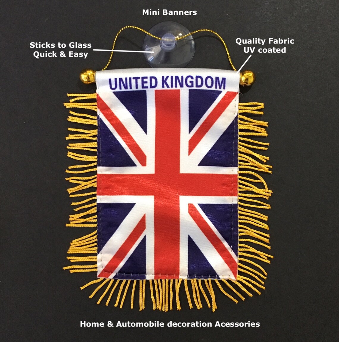 United Kingdom UK Flag Quality Hand Made Mini Banners - Etsy