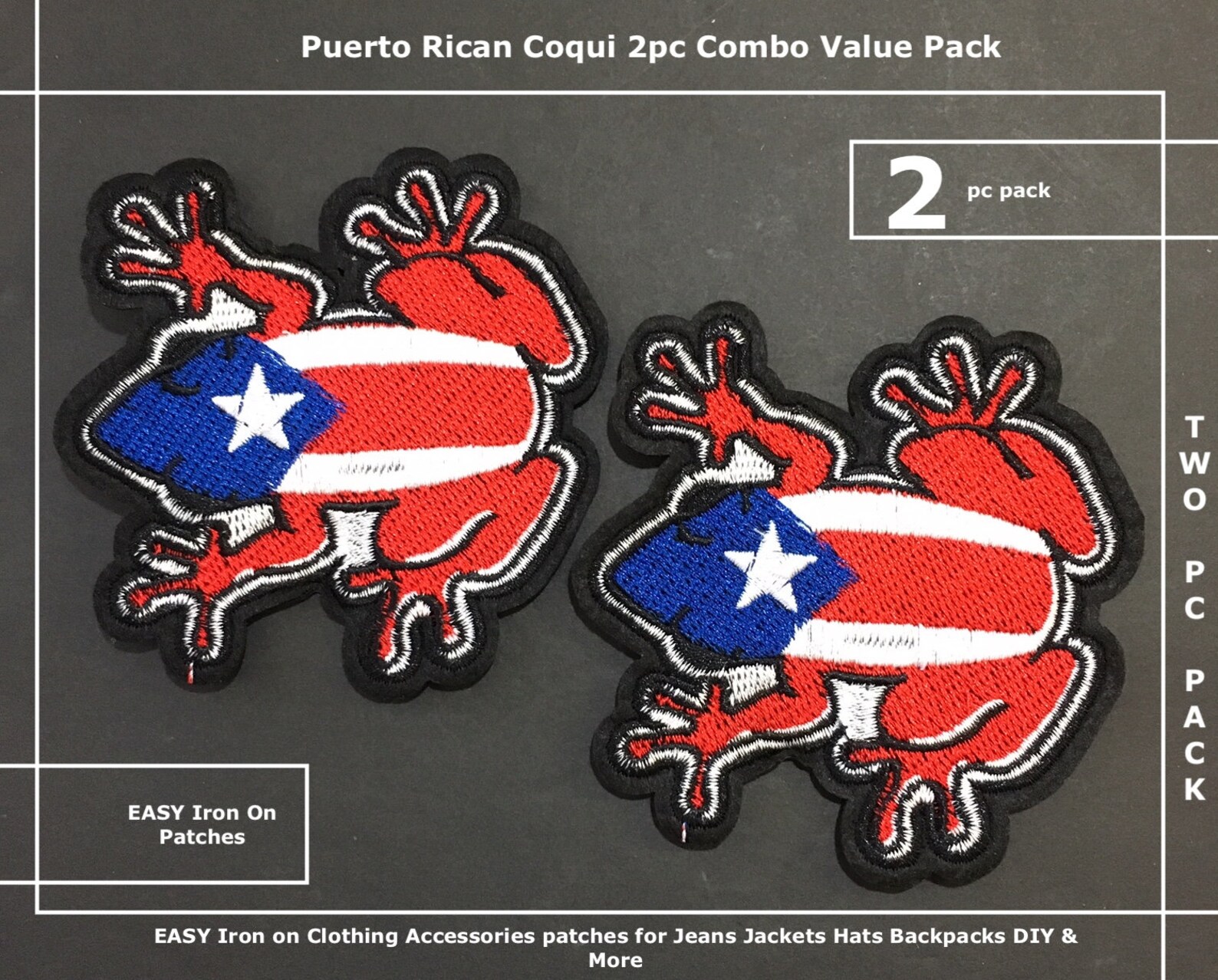 Puerto Rico Flag Iron on Patch Iron or or Sew on Patch Boricua | Etsy