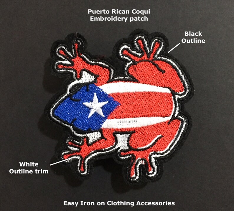 Puerto Rico Flag Clothing Iron on Patch Sew on Patch Boricua - Etsy