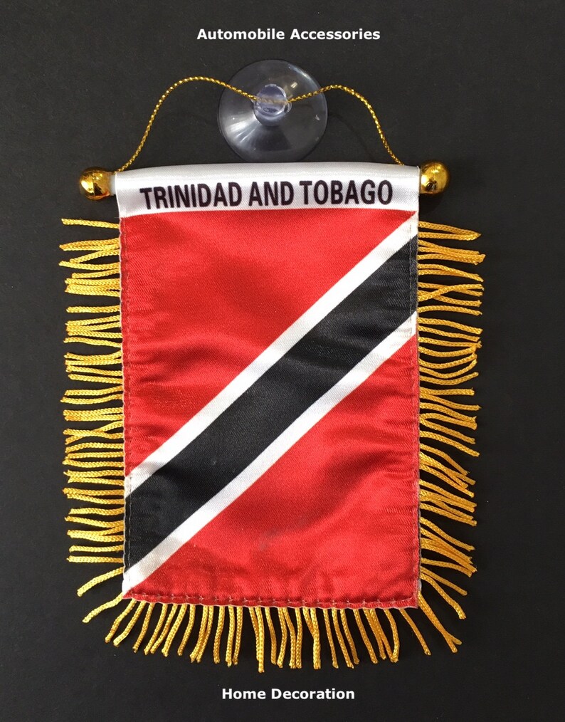 Car Flags Trinidad Tobago Flag Small Mini Banner Quality Stick | Etsy