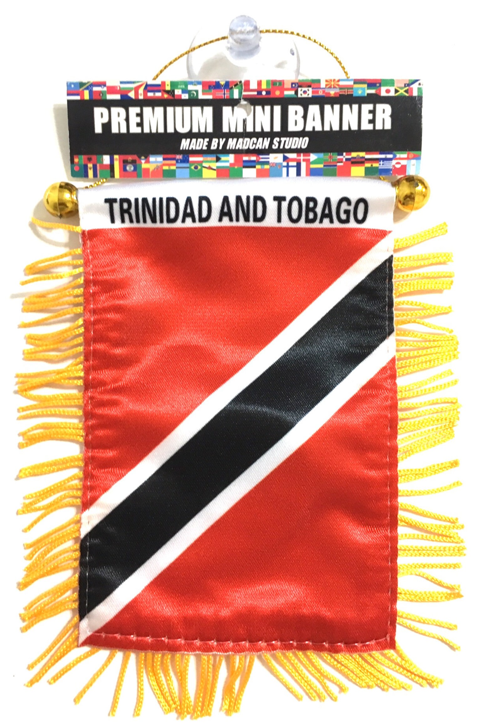 Car flags Trinidad Tobago Flag small mini banner Quality Stick | Etsy