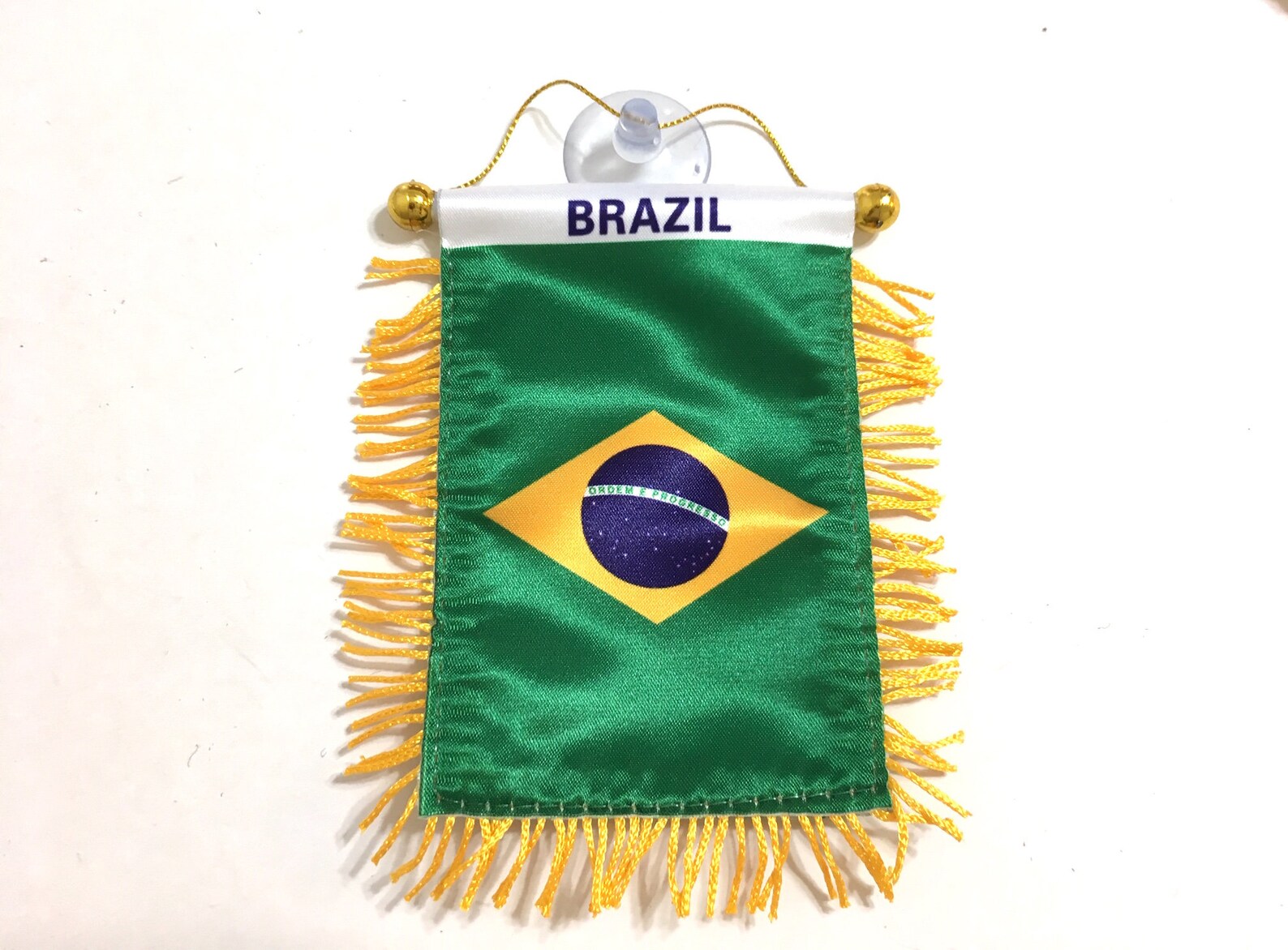 Brazil Flags Brazilian Flag Quality Made Small Car Flags - Etsy