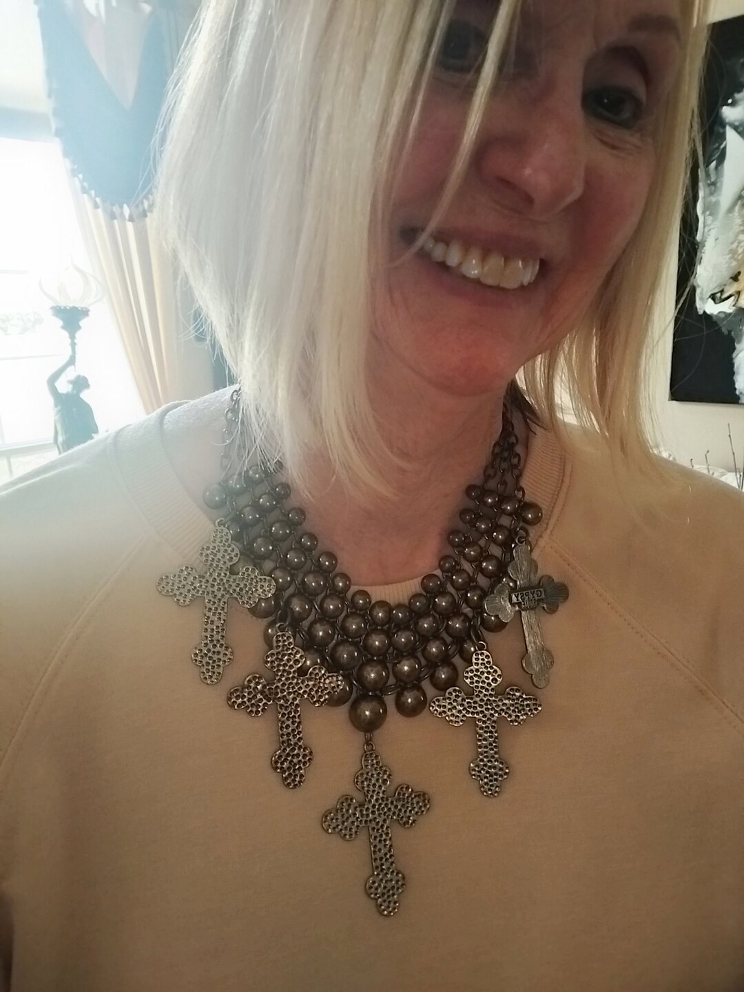 Vintage Gypsy Soule Cross Necklace - Etsy