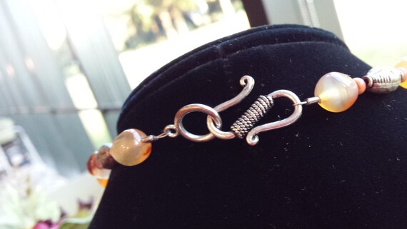 carved bone necklace - Gem