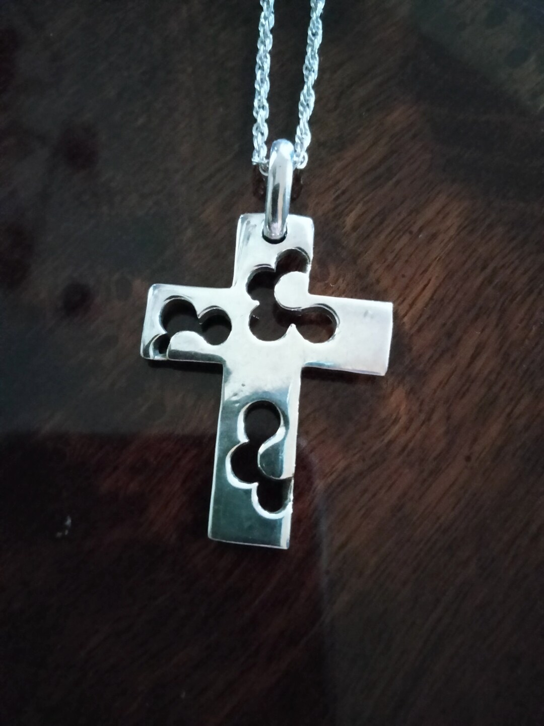 Sterling Silver Open Cross Design Necklace Pendant - Etsy