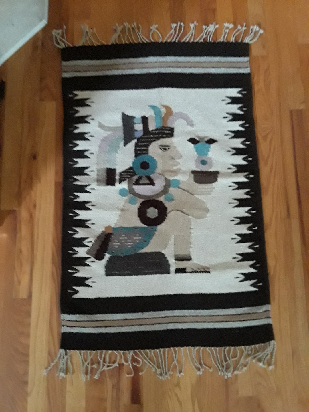 HAND LOOMED Rug or Wall Art by Artist Emilio Ruiz Bautesta - Etsy