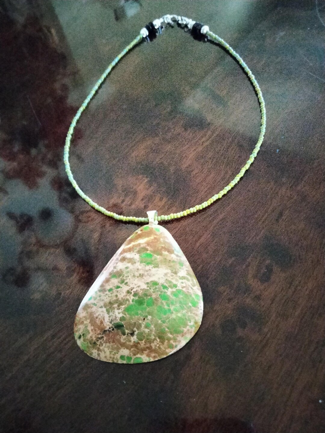 Natural Variscite Pendant Necklace - Etsy