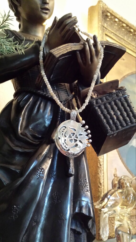 Sterling silver artist unique pendant - Gem