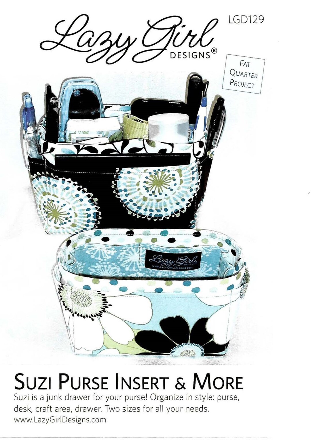 TOTE PATTERN & Instructions Lazy Girl Designs Couch Caddy 1999-2008 ...