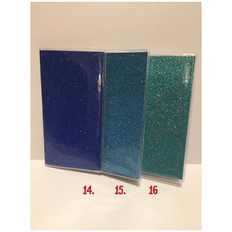 Bling Glitter - Clear Vinyl Checkbook Cover,duplicate or Single Checks ...