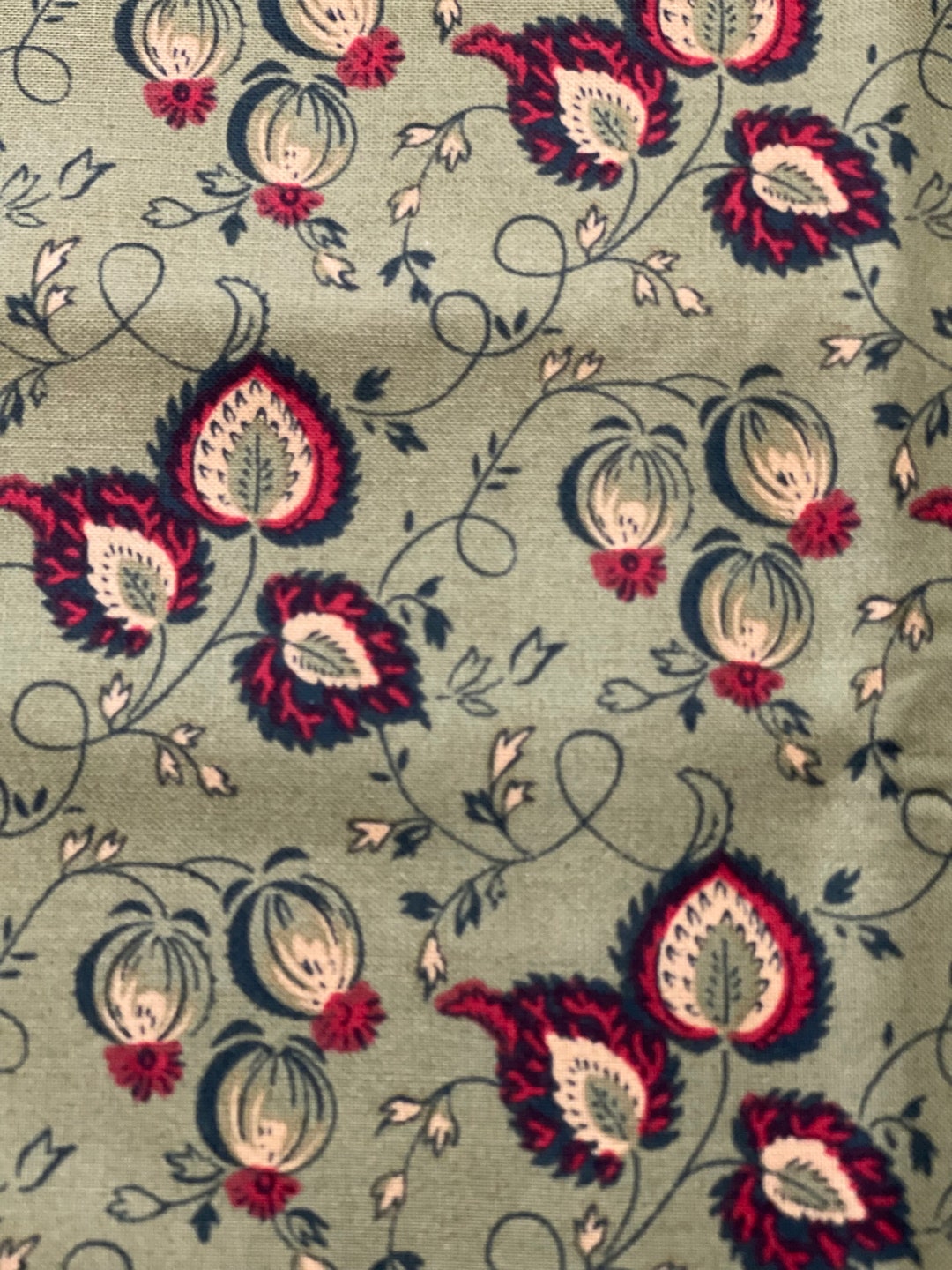 FABRIC ONLY by the YARD; off the Bolt; Unwashed-fresco Fandango Olive ...