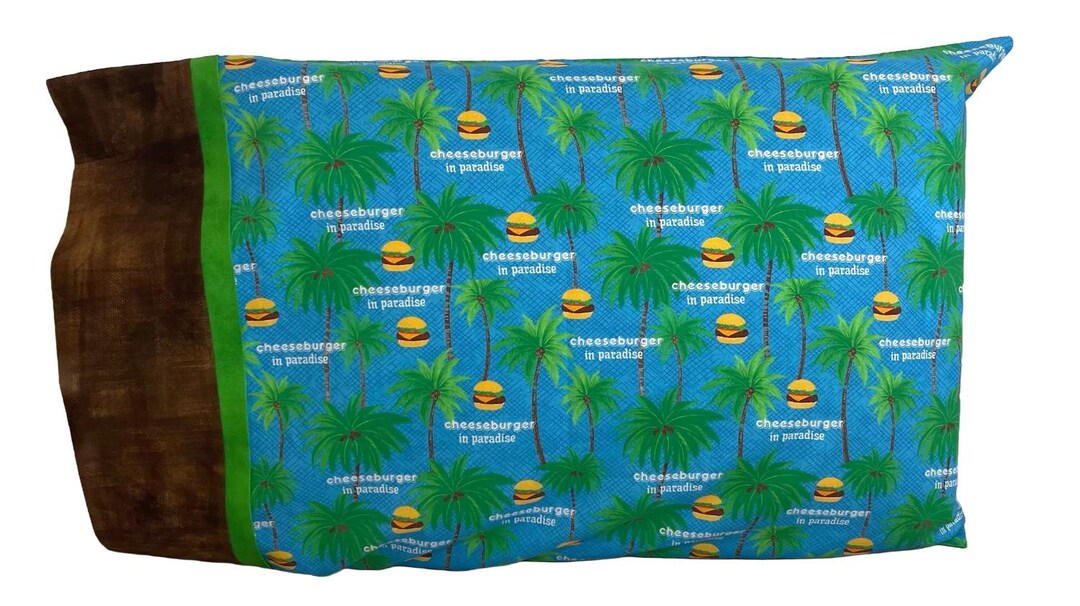 Jimmy Buffett Inspired Cheeseburger in Paradise Print, Handmade 100% ...