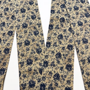 Slip-on Handmade Lamp Cord Cover, 19th Century Blue Floral & Khaki ...