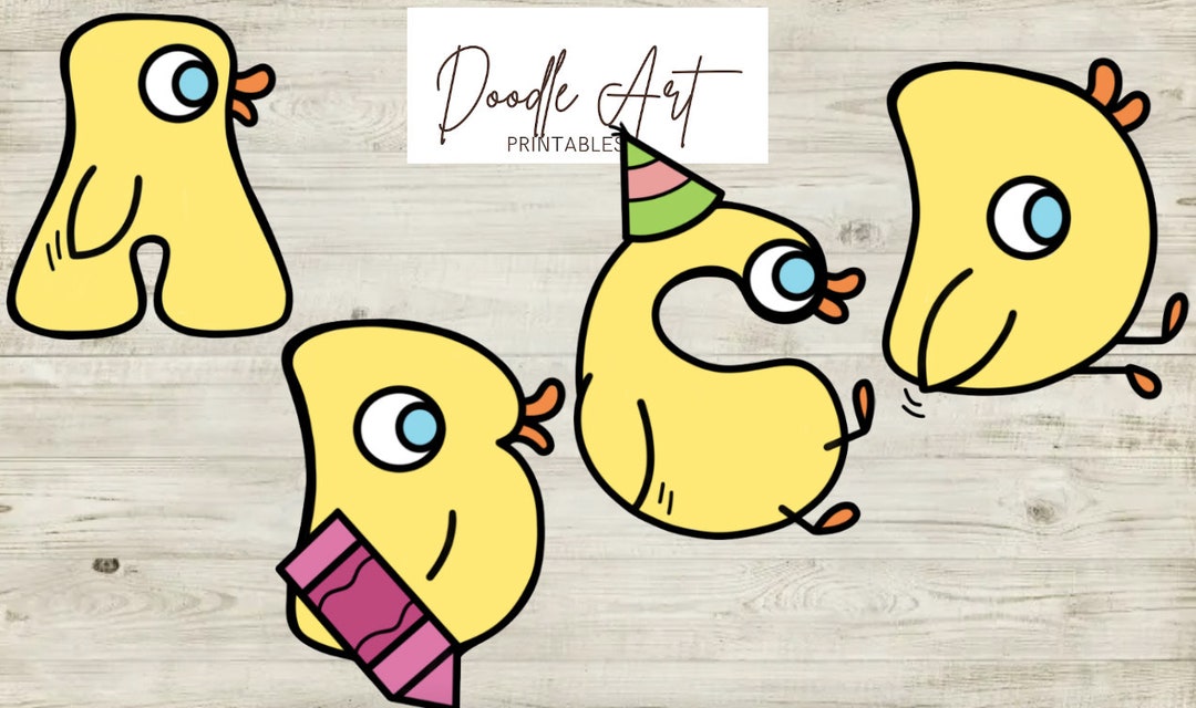 Duckie Alphabet Letters Clip Art Pack - Etsy