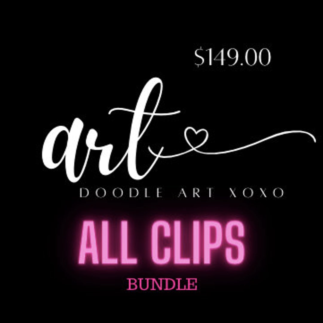 ALL Doodle Art Clip Art Bundle - Etsy