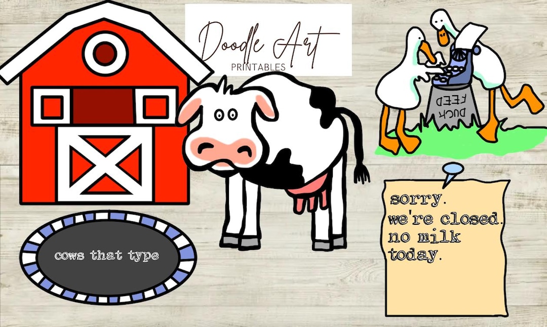 Cows That Type Clip Art Pack - Etsy