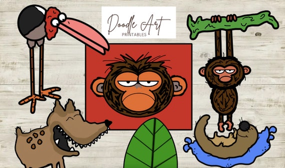 Grumpy Monkey Clip Art Pack - Etsy