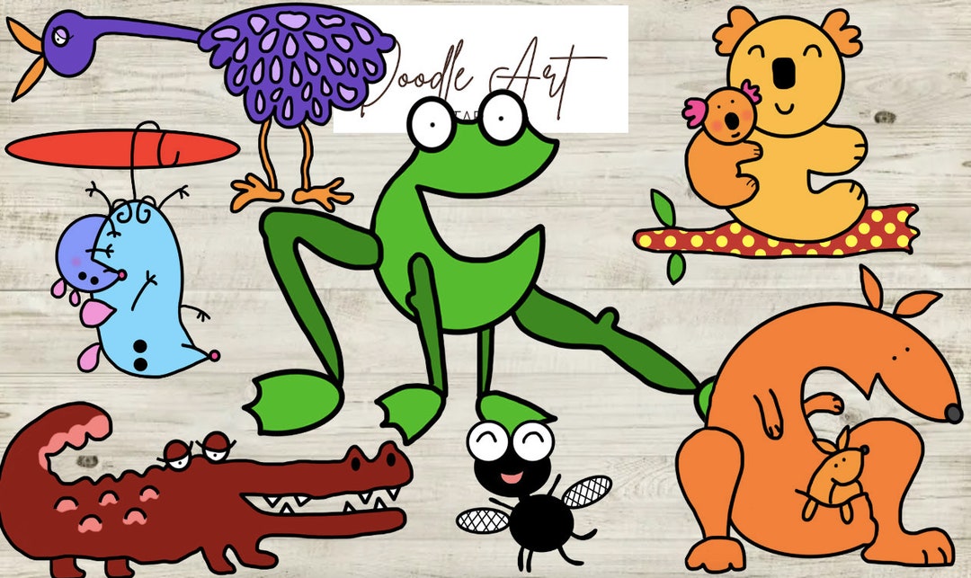 The Big Wide Mouthed Frog Clip Art Pack - Etsy