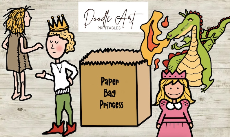 Princess Paper Bag Clip Art Pack - Etsy