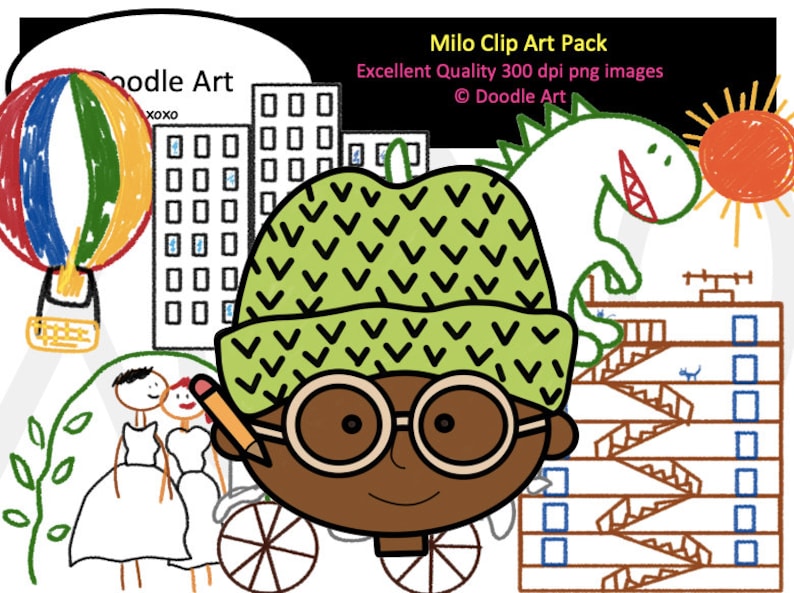 Milo Clip Art Pack - Etsy