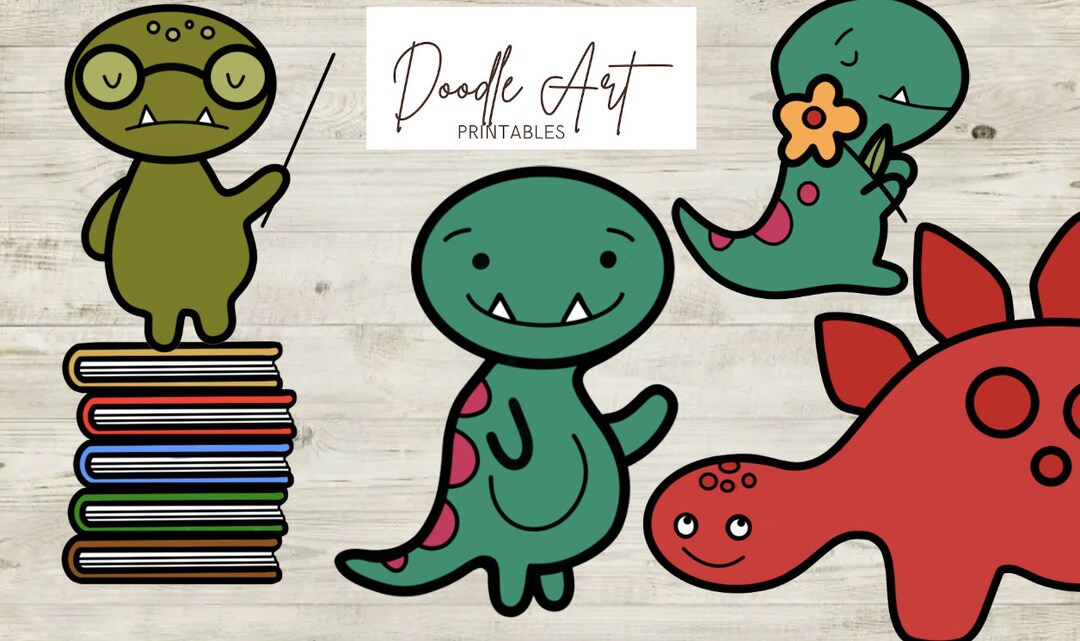 Tiny T-rex Clip Art Pack - Etsy