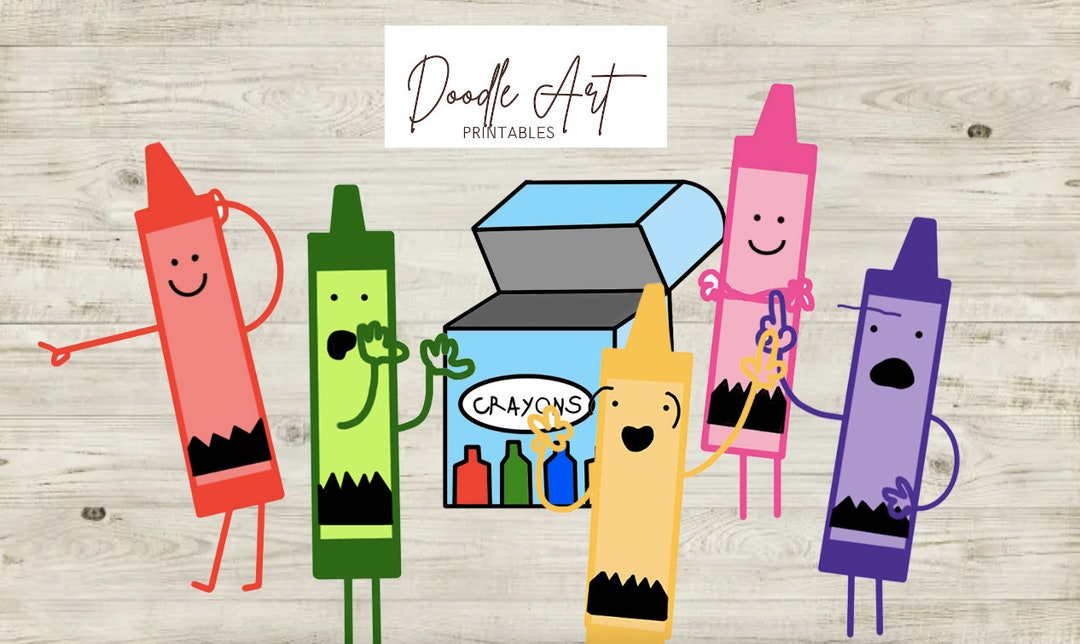The Day the Crayons Quit Clip Art Pack - Etsy UK