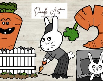 Jasper Rabbit Creepy Carrots Clip Art - Etsy