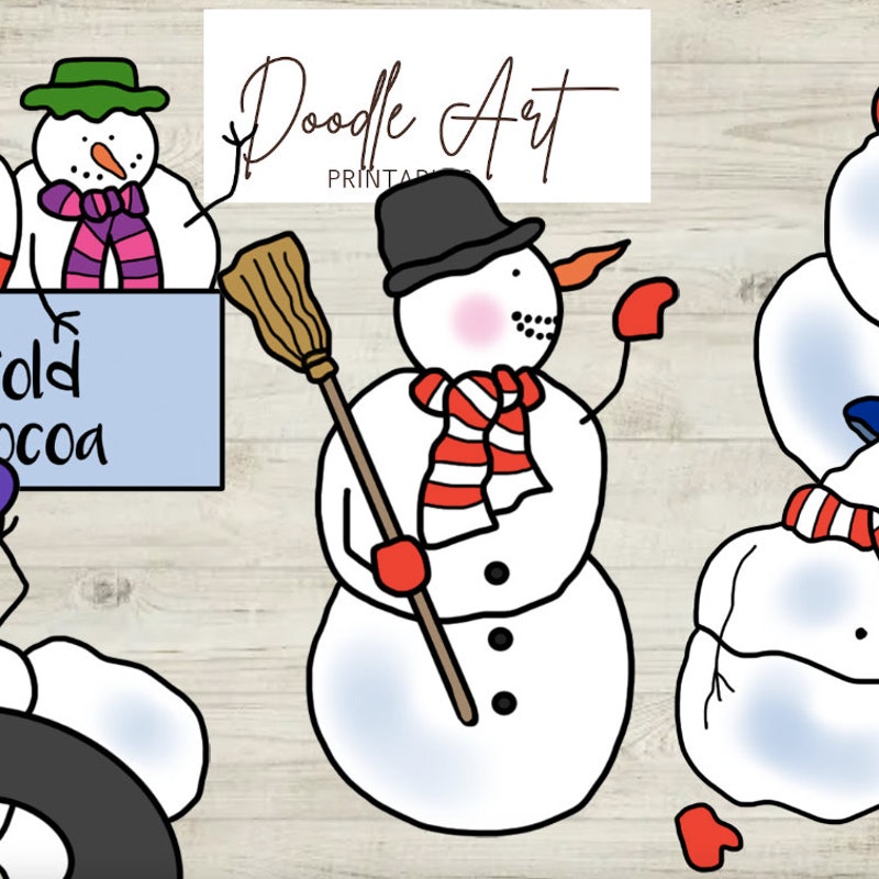 Snowmen Clip Art - Etsy