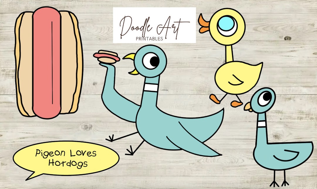 Pigeon Finds a Hotdog - Etsy