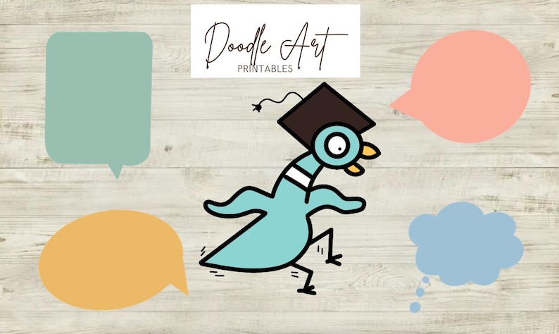 Pigeon Will Graduate Clip Art Pack - Etsy