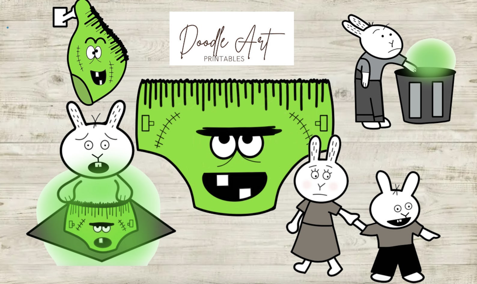 Creepy Underwear Clip Art Pack - Etsy