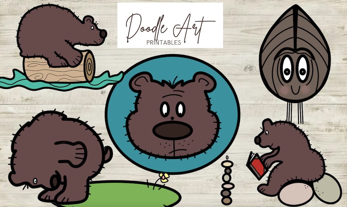 The Very Itchy Bear Clip Art Pack - Etsy