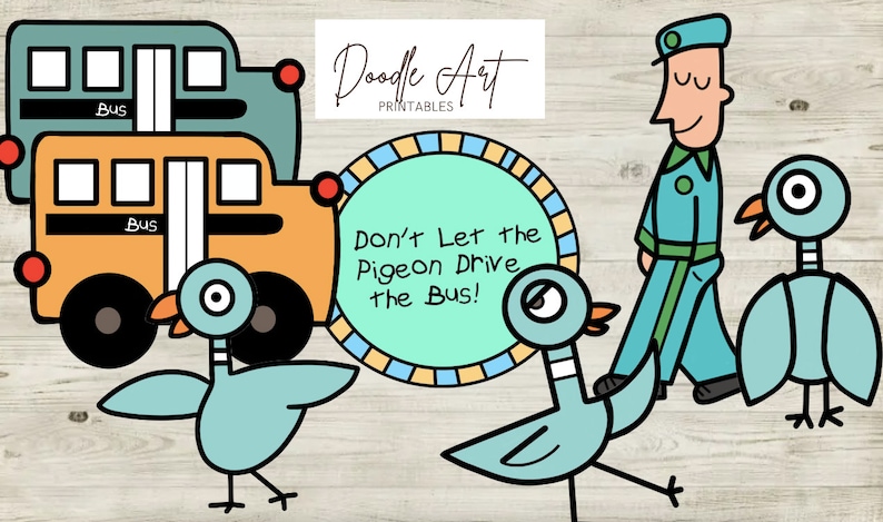Do Not Let the Pigeon Drive the Bus Clip Art Pack - Etsy